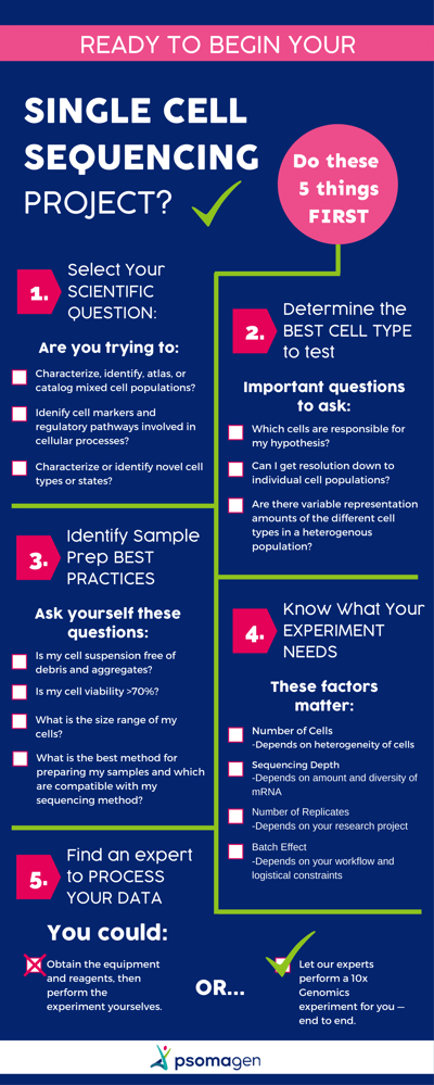 Single Cell Sequencing Infographic | Psomagen