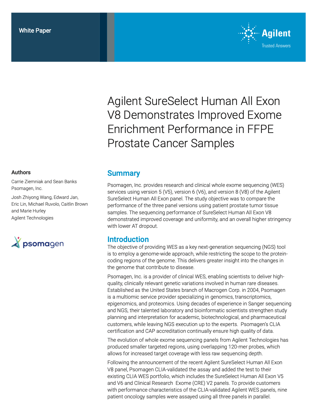 Prostate Samples Sequenced with Agilent SureSelect Yield Improved ...